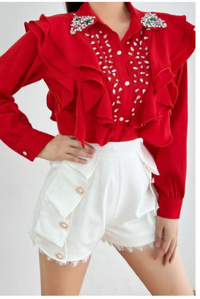 In Full Effect Diamond Blouse – Cloved in Ivy Boutique